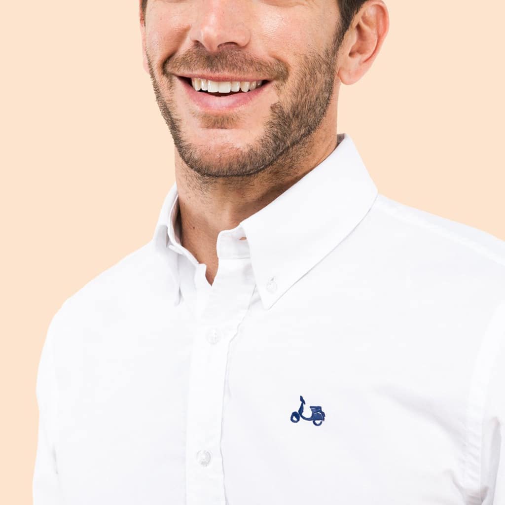 Camisa Scotta Oxford blanco en Regaliz Funwear